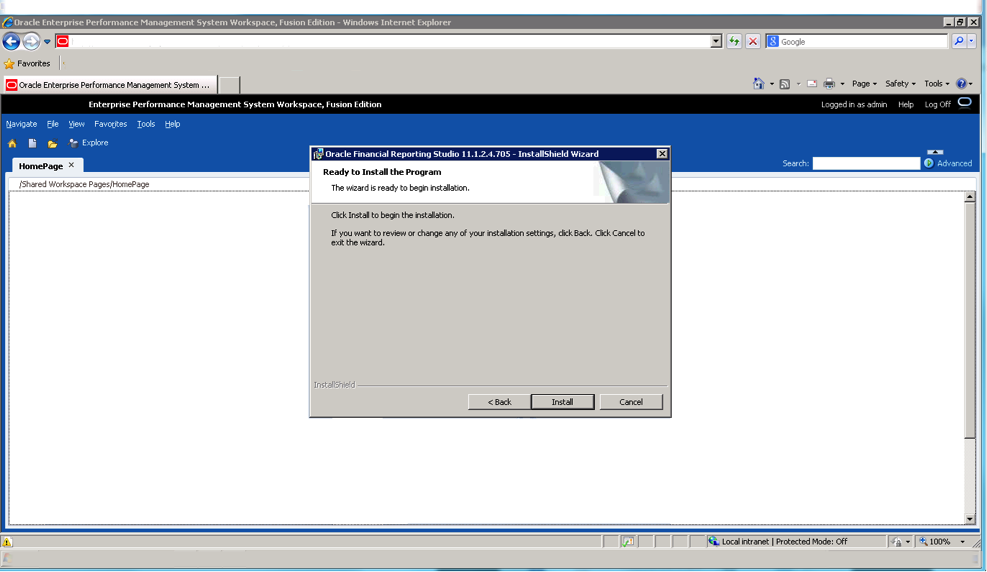 Hyperion Financial Reporting studio installation process | You'll Never Walk Alone with Hyperion